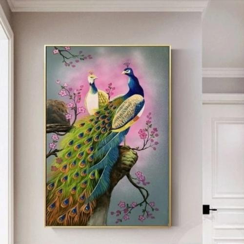 Jual lukisan burung merak cantik&indah with frame - Kab. Bandung ...
