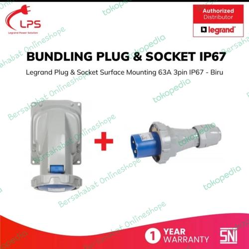 Jual LEGRAND PLUG + SOCKET SURFACE MOUNTING. 3PIN 63A 1PHASE MURAH ...