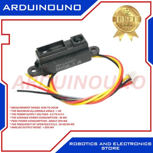 Jual range distance Sensor jarak Sharp GP2Y0A41SK0F 4-30CM infrared ...