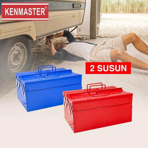 Jual Kenmaster Tool Box Besi 2 Susun Merah/Biru / Kotak Perkakas - Tool ...