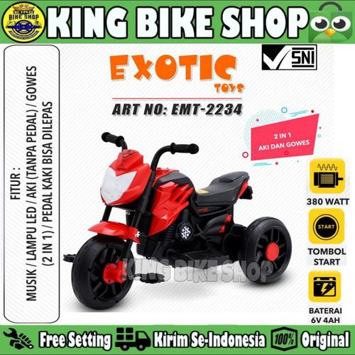 Jual Motoran Aki Anak ET EMT 2234 Mainan Anak (2 in 1) Aki dan Gowes ...