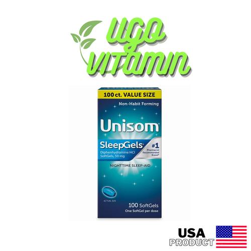 Jual Unisom SleepGels, Nighttime Sleep-aid,Diphenhydramine HCI 50mg, 32 ...