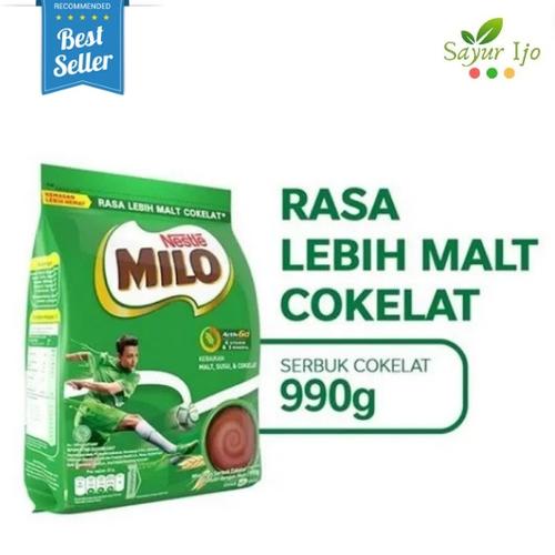 Jual MILO Susu Cokelat Activ-Go 990 Gram / Pouch Chocolate Milk Coklat ...