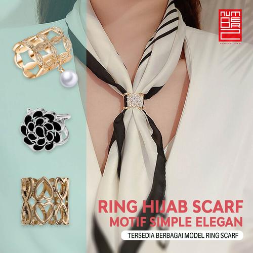 Jual Ring hijab scarf syal cincin bulat besi jilbab simple kekinian ...