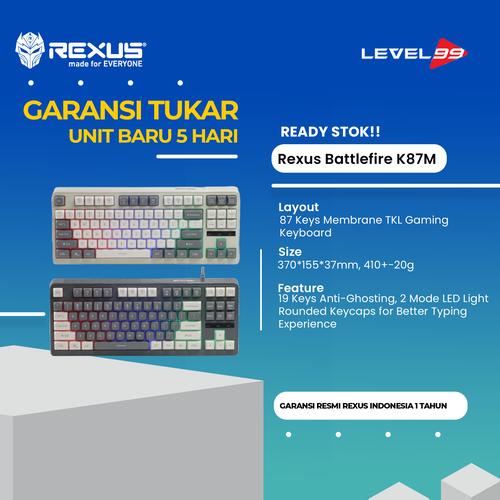 Jual Rexus Keyboard Gaming Battlefire K87M - Kota Surabaya - Level99ID ...