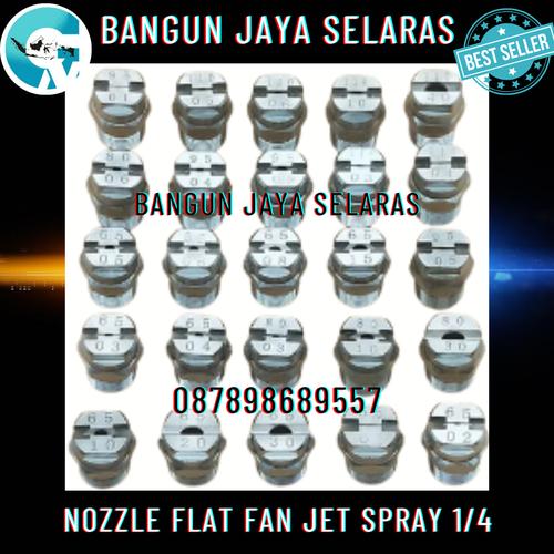 Jual Nozzle Flat Fan Jet Spray 1/4 Fleksibilitas Uk dan Bahan READY ...