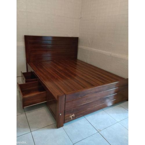 Promo dipan rangka tempat tidur model minimalis laci serbaguna kayu ...