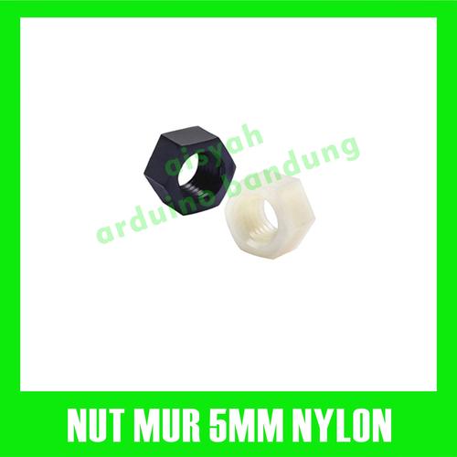 Jual Mur Nilon M5 Nut Plastik Nylon Pilar Spacer PCB M5 Standoff Nut M5 ...