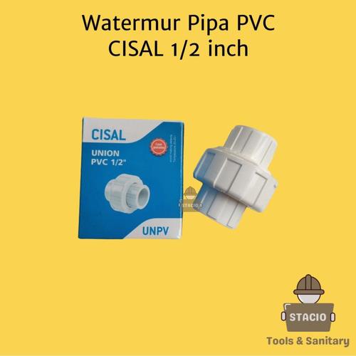 Jual Watermur Pipa PVC Cisal 1/2" inch Water Mur Fitting Pipa Putih ...