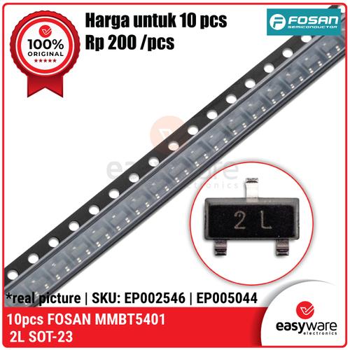 Jual 10x Transistor MMBT5401 2L SOT-23 Bipolar Transistor MMBT 5401 ...