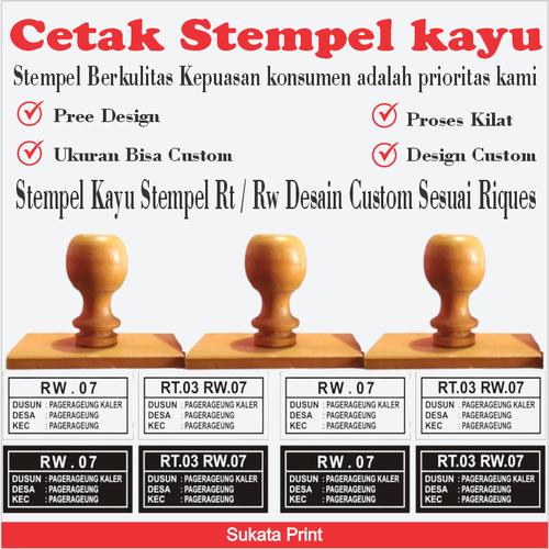 Jual Cetak Stempel Kayu Ukuran Standar Stempel RT/RW | Stempel Kayu ...
