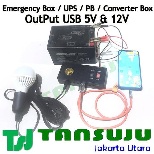 Promo Emergency Box Super PowerBank Lampu Aki Converter DC to DC 12V ...