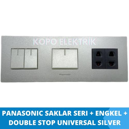 Jual Panasonic Saklar Seri + Engkel + Double Stopkontak Univ Style ...