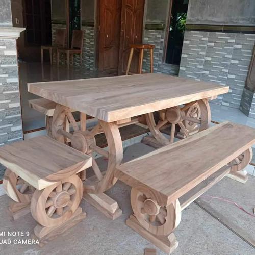 Jual Meja Makan Roda Dokar / Meja Trembesi - Kab. Jepara - Abimanyu ...