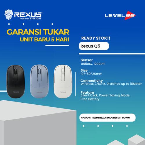 Jual rexus mouse office wireless q5 - Biru - Kota Surabaya - Level99ID ...