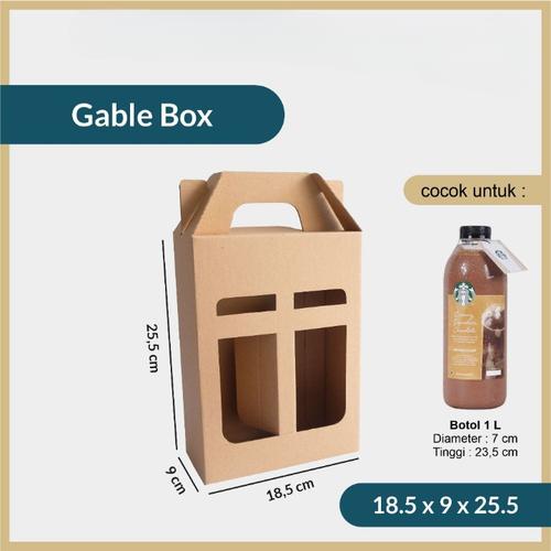 Jual Dus Jinjing Hampers Botol Gable Box Isi 2 Botol 1 L Tas Kardus ...