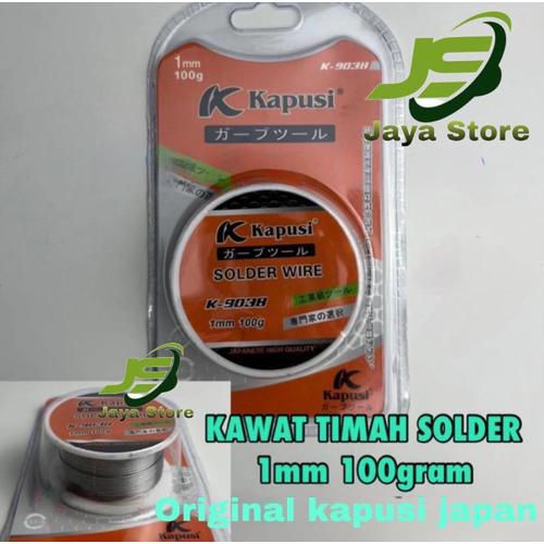 Jual Kapusi Isi Kawat Timah Solder Wire 1mm 100 gram Las Besi Logam ...
