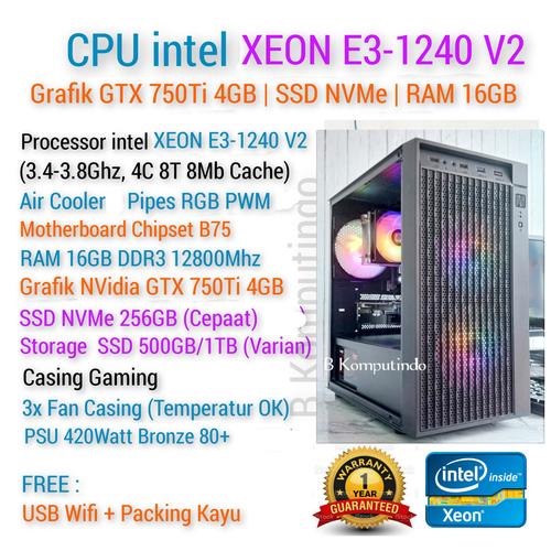 Jual Intel XEON E3 | VGA GTX 750 Ti 4GB DDR5 | Gaming Editing Rendering ...