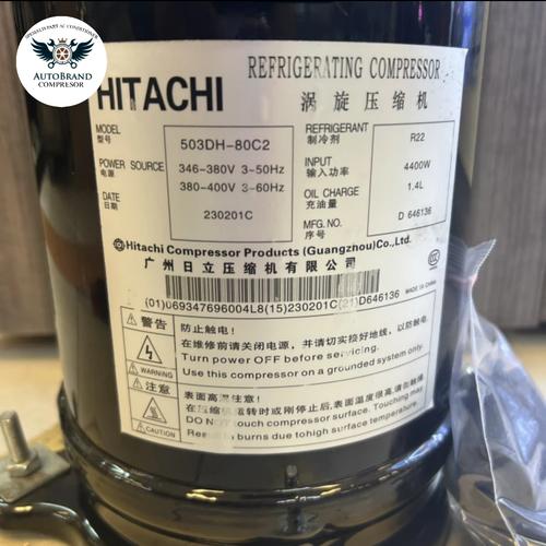 Jual COMPRESSOR AC HITACHI 503DG-80C2 5PK R22 MODEL LAS 3PHASE QUALITY ...