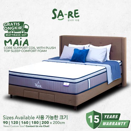 Promo SA-RE Kasur Support Coil Spring Bed Plush Top Foam Edge OLYMPIC MAIA - Set Kasur, 100 x ...
