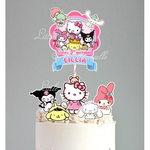 Jual Topper birthday cake Sanrio / hello kitty / kuromi / cinnamoroll ...