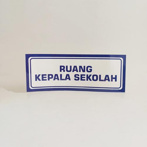 Jual Stiker Papan Nama Ruang Kepala Sekolah/ Stiker Vinyl Nama Ruangan ...