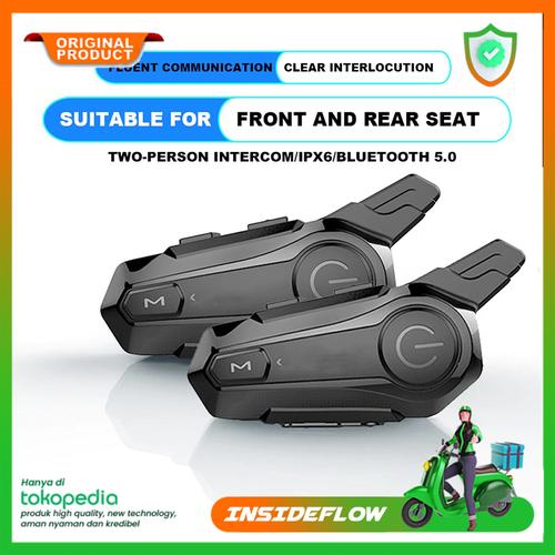 Jual Interkom Helm Motor Bluetooth 5.0 Intercom Intercome Headset ...