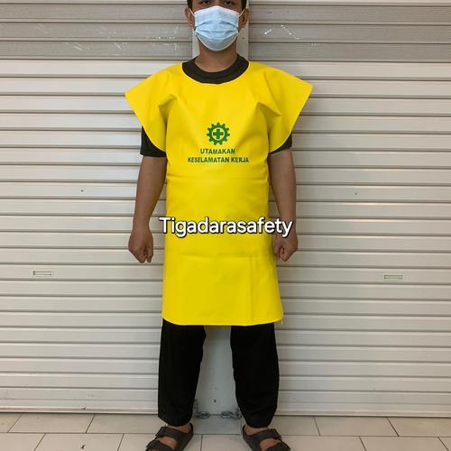 Jual Apron Semprot Ponco PVC Anti Air dan Kimia Warna Kuning SABLON K3 ...