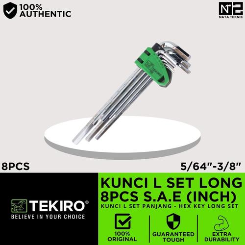 Jual TEKIRO Kunci L TEKIRO Inch Set 8 Pcs 5/64 - 3/8" Hex Key Long SAE ...
