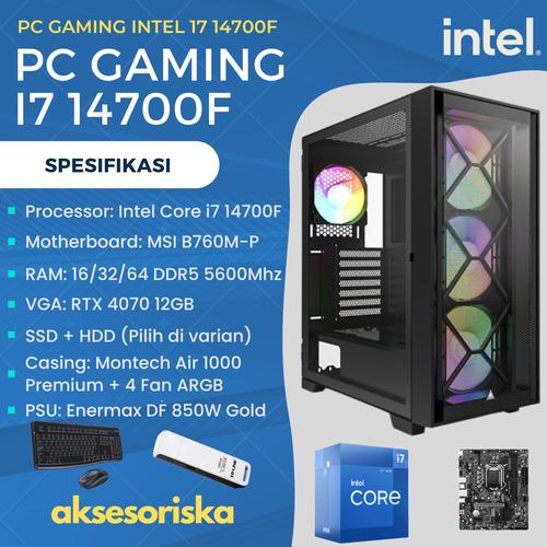 Jual PC Rakitan Gaming Intel Core i7 14700F Komputer Rakitan RTX 4070 ...