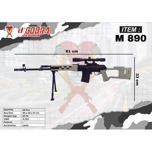 Promo Mainan tembak kokang sniper cobra DCOBRA reborn DIY shotgun M890 ...