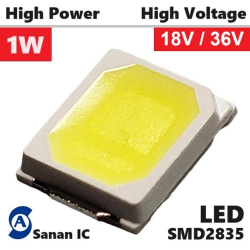 Jual Mata LED SMD 2835 HPL 1W High Voltage 36V Cool/Warm White Putih ...
