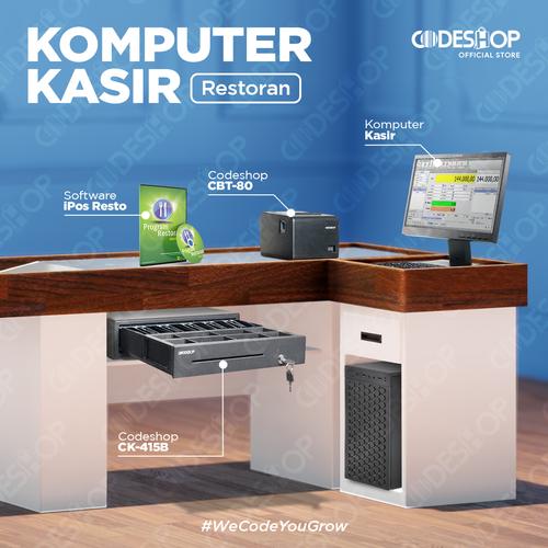 Jual Paket Komputer Kasir Resto Codeshop CBT-80 CK-415B iPos Restoran ...