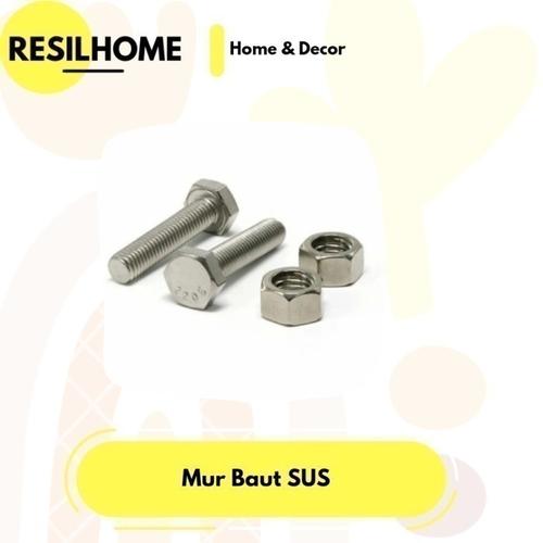 Jual baut mur stainless diameter m12 panjang 3 cm kunci 19 alat ...