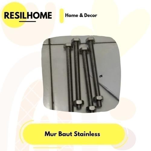 Jual baut dan mur stainless ukuran diameter m10 panjang 11 cm kunci 13 ...