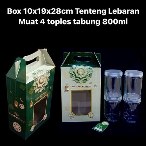 Jual Dus Toples Tabung 800 Ml Box Hempers Lebaran Kotak Kuker 10x19x28 ...