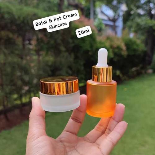 Jual Botol Pipet Tetes 20ml Botol Serum Pot Cream 20ml Botol Kaca ...