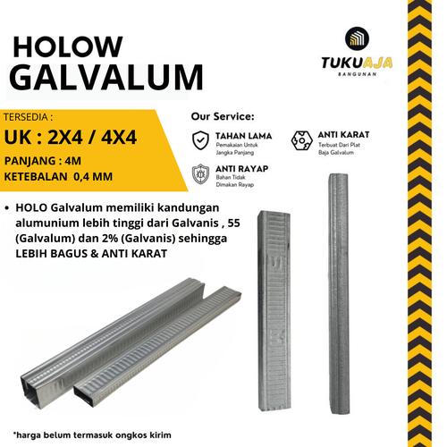 Jual Besi Hollow / Holo Berkualitas tebal 0,4mm Panjang 4m Harga ...