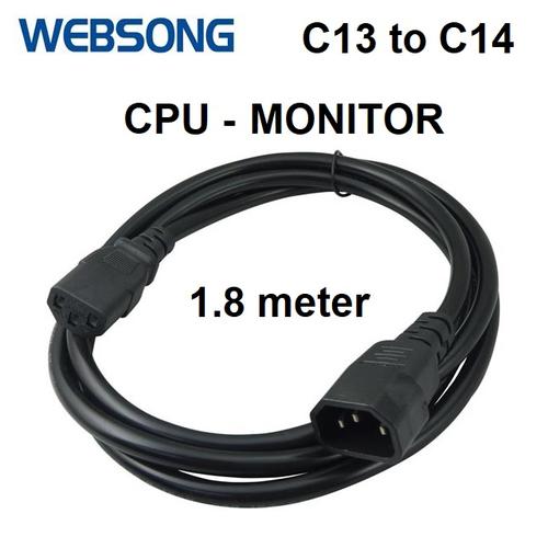 Jual KABEL POWER 1.8m C13-C14 CPU MONITOR 3x1mm WEBSONG - Jakarta Barat ...