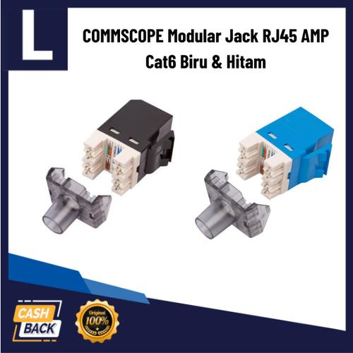 Jual COMMSCOPE Modular Jack RJ45 AMP Cat6 Biru & Hitam - Kota Medan ...