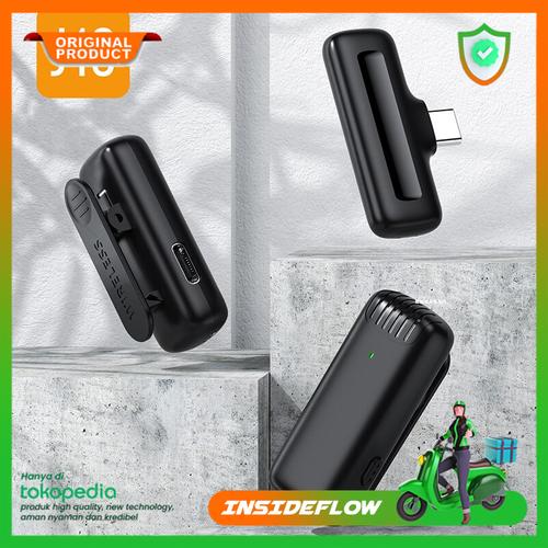Jual Mic Wireless Clip On 2 Microphone Smartphone HP Type C Vlog ...