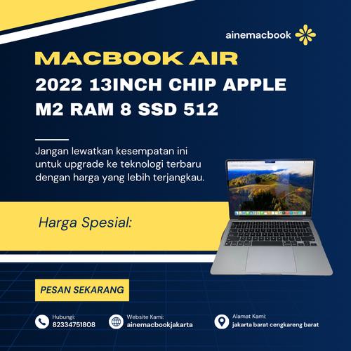 Jual MacBook Air 2022 13inch chip apple m2 ram 8 ssd 512 - Jakarta ...