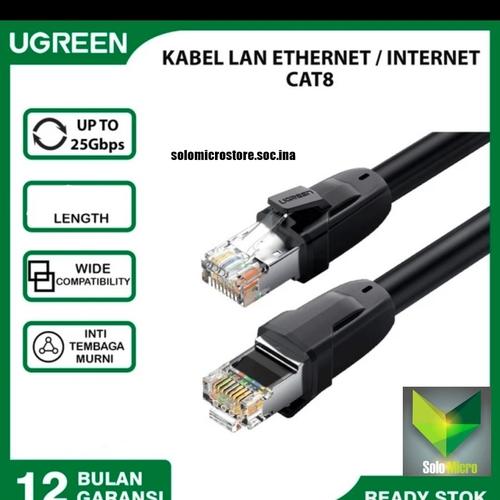 Jual UGREEN KABEL Ethernet LAN Cat 8 Rj45 Cat8 CAT8 25Gbps 2M 70329 ...