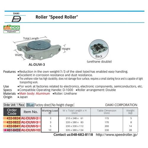 Jual Speed Roller Aluminum Double Type Urethane Wheels 2Ton DAIKI AL-DUW-2 - Kab. Bekasi ...