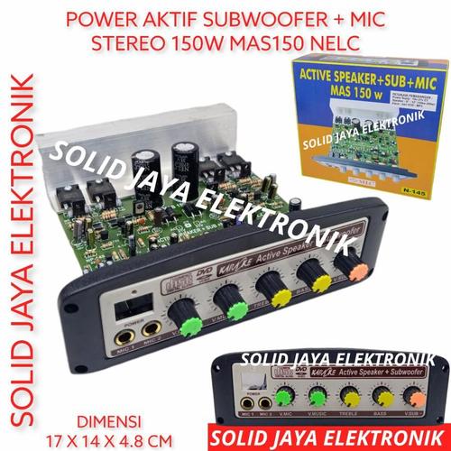 Jual KIT POWER SPEAKER AKTIF 150W STEREO SUBWOOFER SUB MIC AMPLI ...