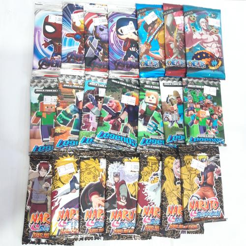 Jual Aneka Kartu Koleksi Kartu Naruto One Piece Avengers Minecraft ...