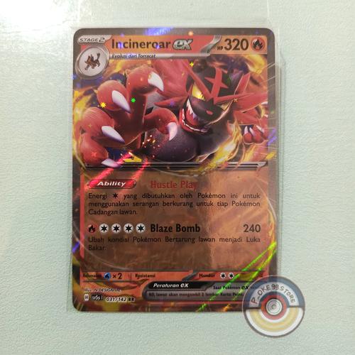 Jual Pokemon TCG Indonesia Incineroar EX SV5s I 031/142 RR Foil ...