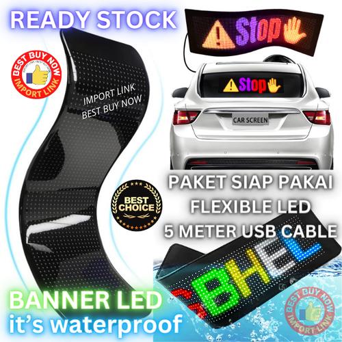 Jual LED Flexible papan screen display mobil Lampu Running sign board ...