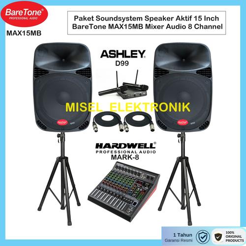 Promo Paket Sound System Indoor 15 Inch BareTone MAX15MB Mixer 8 ...