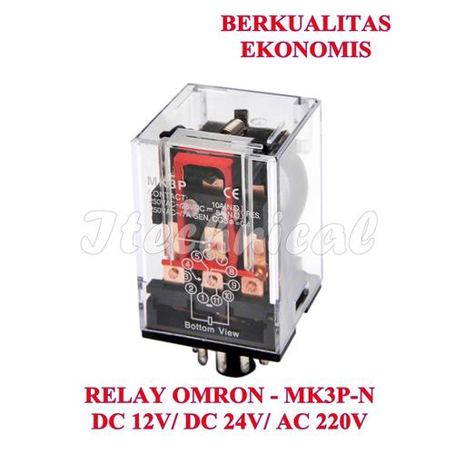 Jual RELAY MK3P MK3PN 12 PIN AC 220V / DC 12V / DC 24V - DC 12V ...